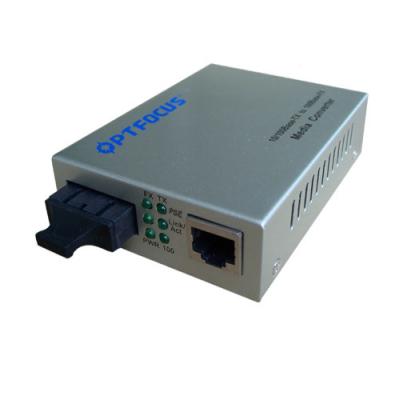China DC48V Power Over Ethernet POE media converter 100M 1 port FX to 1 port 10 / 100M rj45 for sale