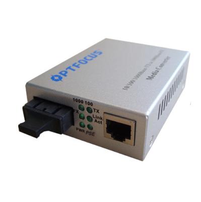 China DC48V Power Over Ethernet POE media converter 100M 1 port FX to 1 port 10 / 100M rj45 for sale