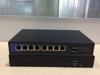 China Industrielles Gigabit FX + 8*10/100M TX PoE des PoE-Netz-Schalter-Faser-Ethernet-Schalter-1 zu verkaufen