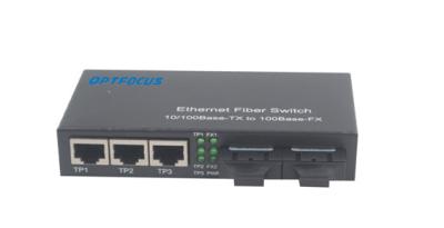 Cina Sc a fibra ottica dei porti RJ45 del commutatore 2*100M Fiber Ports And 3*10/100M di Ethernet o FC 100Mbps in vendita
