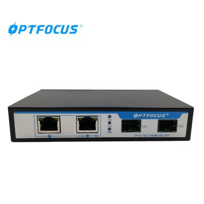 Cina Alto porto a fibra ottica affidabile 10/100/1000M del commutatore 2 con controllo di broadcast storm in vendita