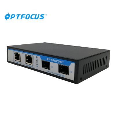 Cina Alto porto a fibra ottica affidabile 10/100/1000M del commutatore 2 con controllo di broadcast storm in vendita