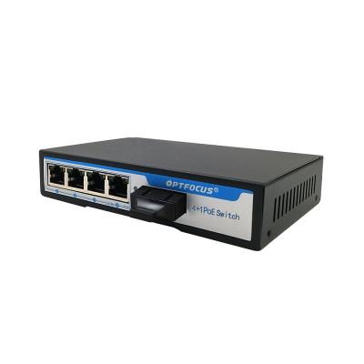 China O interruptor estável da fibra ótica da fonte de alimentação, interruptor de 4 ethernet do ponto de entrada do porto com auto Uplink à venda