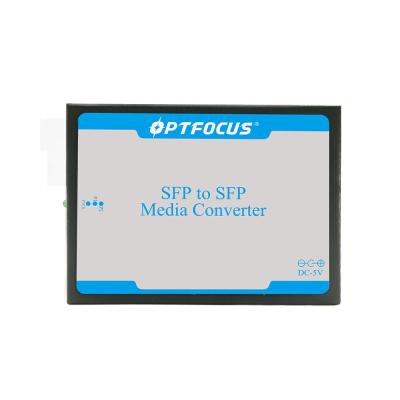 Cina SFP 2 effettuati in due modi Port il convertitore 256K 10/100/1000M, esterno PS di media della fibra in vendita