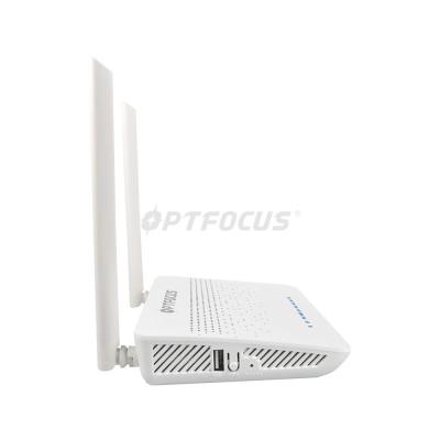 中国 12 years factory supply 4ge+1voip+1usb compare with huawei onu 8546m router 販売のため