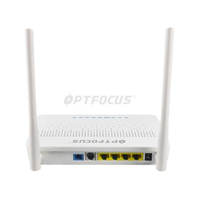 中国 12 years factory supply 4ge+1voip+1usb compare with huawei onu 8546m router 販売のため