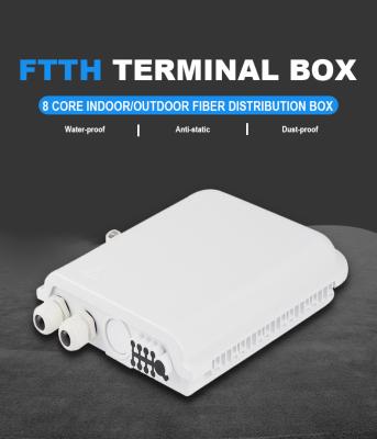 China Drop Cable 8 Port TV FTTX 4core Fiber Optic Network Box for sale