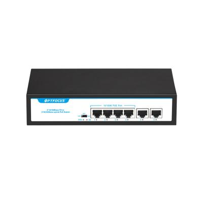 China DIN Rail 1.2Gbps FTTX 100M PSE DC52V 4 Port POE Switch en venta
