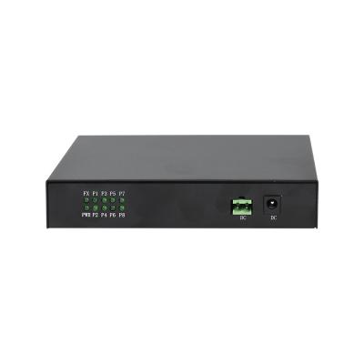 中国 Wholesale factory 1*SC Single mode to 8 port10/100/1000M Base T Tx1310nm fiber optical switch network POE switch 販売のため