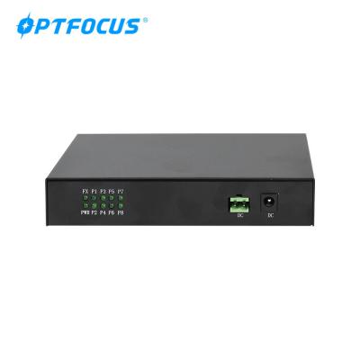 中国 fiber ethernet 10/100/1000Mbps 8 ports 1 SC 20km L2 fiber switch for cctv 販売のため