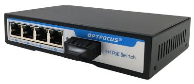 Cina Commutatore di rete di Poe 1310nm 20km del porto del porto 4 di gigabit RJ45 del commutatore di rete di PoE di modo semplice in vendita