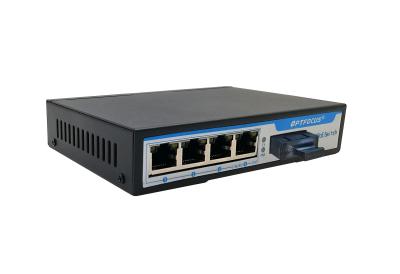 Cina Commutatore di rete di Poe 1310nm 20km del porto del porto 4 di gigabit RJ45 del commutatore di rete di PoE di modo semplice in vendita