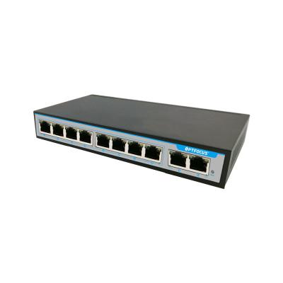 Cina Tasso su ordinazione 10/100/1000M For FTTH della data del commutatore di rete di PoE dei porti del ODM 10 dell'OEM di logo in vendita