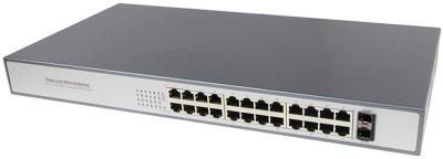 China 24 Ports Industrial PoE Switch 10/100/1000M Unmanaged Ethernet Fiber Switch CCTV NVR PoE Switch for sale