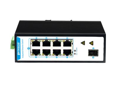 China IEEE802.3af / At Micro POE Switch IP Camera 8 Port Industrial Push Switch for sale