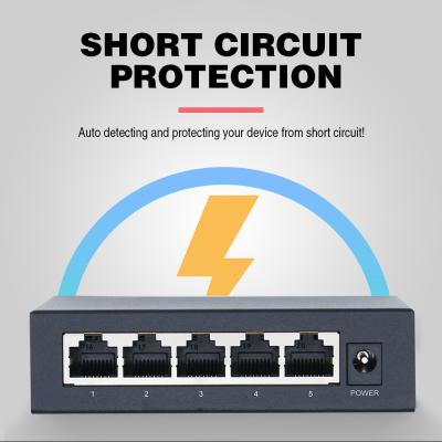 China 4 Portpoe-Schalter 100M Poe Switch 4x10/100mbps POE Hafen 1x10/100mbps HERAUF Verbindungs-Hafen für IP-Kamera zu verkaufen