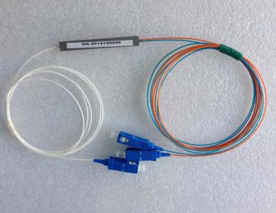 China FTTX 1x2 PLC Fiber Splitter Small Size High Reliability SC/APC SC/UPC LC Connector for sale