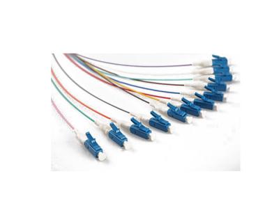 China 12 Core LC UPC Single Mode Pigtail LC 1.5M SM Fiber Optic Pigtail for sale
