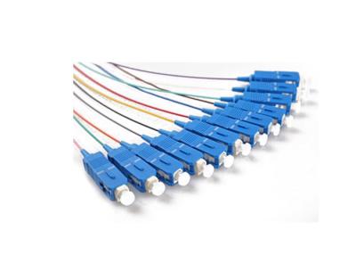 China 12 Core LC UPC Single Mode Pigtail LC 1.5M SM Fiber Optic Pigtail for sale