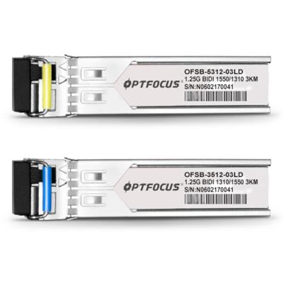 China OPTFOCUS  SFP Optical Transceiver OFSB-5312-03LD 1.25G 1550/1310NM  SFP Optical Transceiver   BI-BD SM LC 3KM for sale