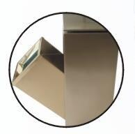 Champagne Gold Coating Hotel Lobby Accessories Ashtrays Bins Stainless Steel Lobby Lift
