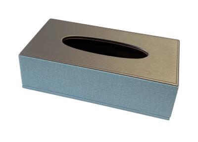 China Elegant Durable Hotel Leather Products Rectagle Tissue Box PU Leather Cover Custom Colors and Logos for Hotel Guestrooms for sale