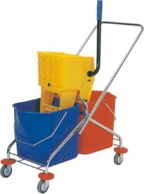 China 60L Mop Bucket Double Water Wringing Universal Wheel Stronger Bearing Capacity for sale