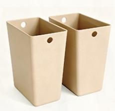 China Washable Hotel Waste Bins fireproof trash bin inner case made with natural rice husk fiber ideal for hotel guestroom for sale