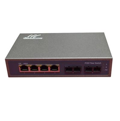 China 10/100M 2 Fiber Ports 4 UTP Ports Optical Media Converter for sale