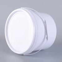 China Stackable Plant Seed Keeper Round Plastic Bucket With Silk Screen Printing for sale