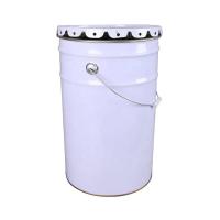 Quality Custom Tin Paint tinplate pails With Lid 10L-50L Volume Airtight No Leakage 12-43cm Height White Silver for sale