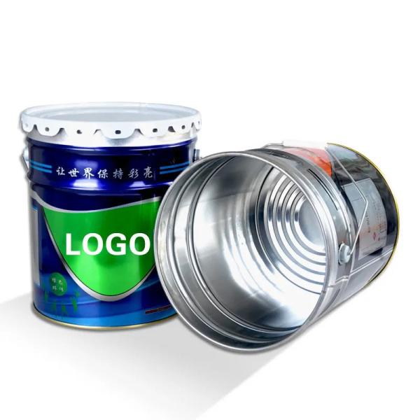 Quality 1L-40L Stackable Metallic Lubricant Keg Industrial Metal Pail With Lid Customization Available for sale