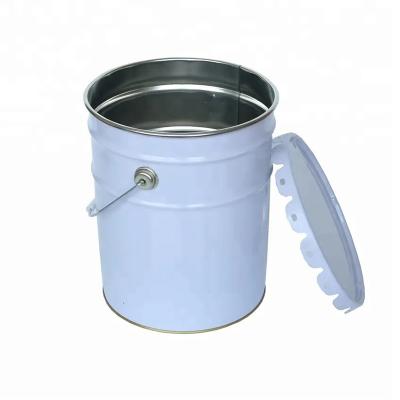 China Industrial Lubricating Oil Storage Steel Pail With Lid 1L - 40L Stackable Metal Handle And Removable Lid for sale