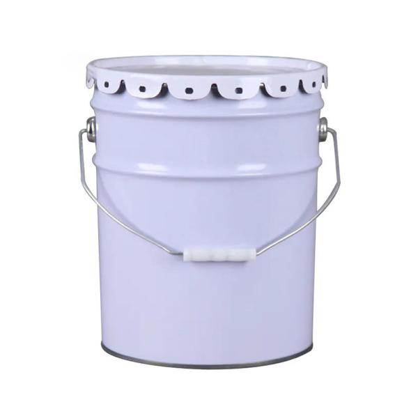 Quality Customized Logo 3.5 Liter Square Bottom Iron Seed Bucket Flower Planter With Snap On Lid for sale