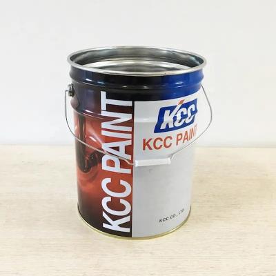 China Silver Matched Handle Metal Seed Bucket With Customized Logo 3.5 Gallon Steel Pail for sale