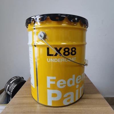 China CMYK 4 Color Offset Printing Metallic Metal Paint Bucket With Lid For Chemical Liquid Storage Needs for sale