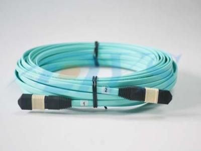 中国 40G OM3 MPO/MTP の防水光ファイバーのパッチ・コード/繊維光学のジャンパー 販売のため