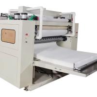 China Automatic V-Fold Dispenser Kitchen Towel Machine Glue Lamination Nested Emboss for sale