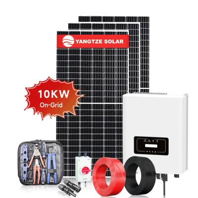 China 10kw completo na fase solar do sistema 3 dos jogos do inversor da grade à venda