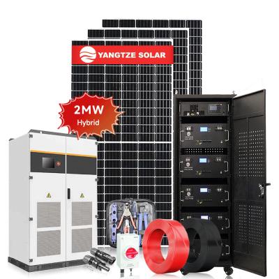 Cina Installazione al suolo Kit Hybrid Grid Tie Solar del sistema ibrido solare del ODM 2MW in vendita