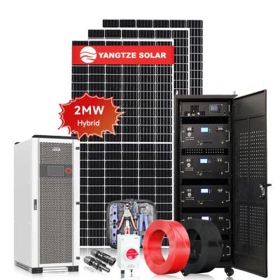 Cina Installazione al suolo Kit Hybrid Grid Tie Solar del sistema ibrido solare del ODM 2MW in vendita