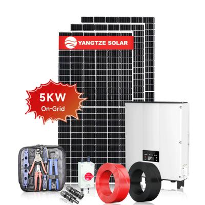 Cina Fase 110V/230V 5kw della bruciacchiatura sulla griglia Kit System Inverter Renewable Energy solare in vendita