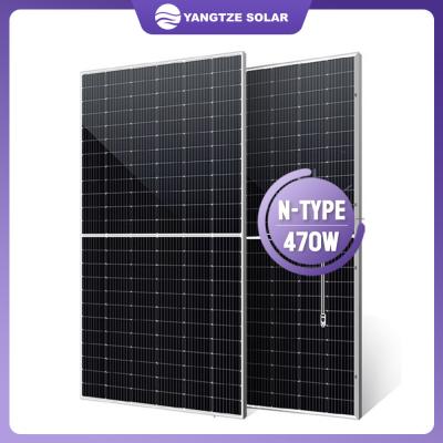 Cina 470w Tiger Mono Facial Solar Panel Perc Half Cut Single Glass 144Cells in vendita