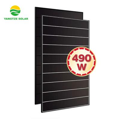 Cina Il nero IP68 ha coperto le mono cellule di pannello solare facciali senza sbarre colletrici 490w in vendita