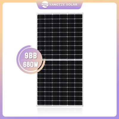 Cina cellula del pannello solare Mono-facciale di 680w 132Cells 210mm mezza 25 anni della garanzia di servizio dell'OEM per residenziale in vendita