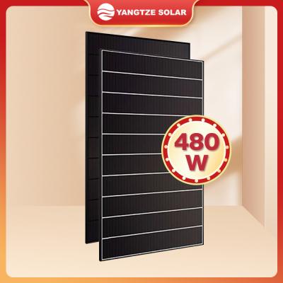 Cina Mono pannello solare facciale flessibile tutto il gancio nero 480w del tetto dell'assicella in vendita