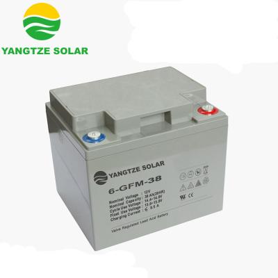 Cina 12V 38Ah Absorbed Glass Mat Battery With ABS Plastic Battery Box 1500 Times Cycle Life in vendita