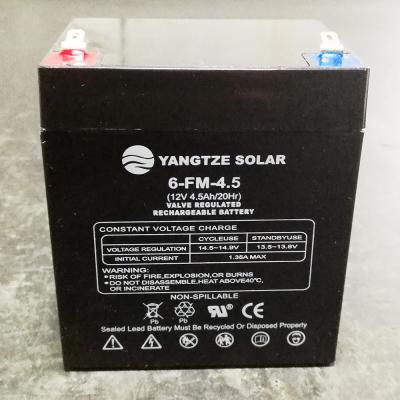 Cina Free Maintenance 12V 4.5Ah Absorbed Glass Mat Battery With ABS Plastic Battery Box in vendita