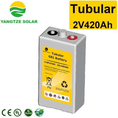 Cina 20+ anni di vita 2V 420Ah Tubulare OPZV Batteria per sistema di energia solare eolica in vendita
