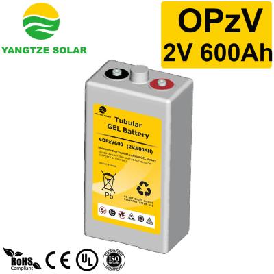 Cina 20+ anni di durata 2V 600Ah Tubulare OPZV Batteria per sistema di energia solare eolica in vendita